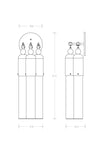 Tassel 3 Sconce / Tarnished Silver — COMPLEX UNIVERSAL FURNITURE SUPPLY